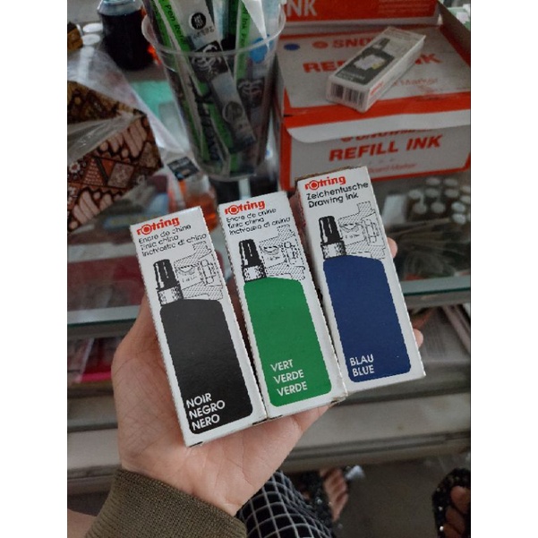 Jual Tinta Rotring Drawing Ink Original Hitam / Warna | Shopee Indonesia