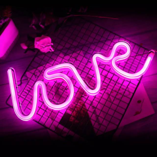Jual Love LETTER Neon Sign LED - Lampu Hias Neon Tulisan LOVE - Lampu ...
