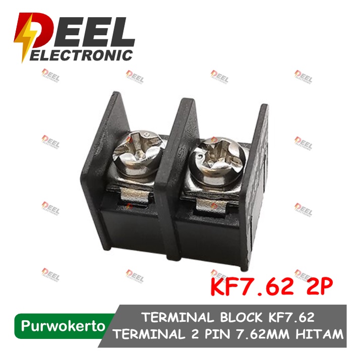 Jual TERMINAL BLOCK KF7.62 2PIN HITAM PCB CONNECTOR BLOCK 2P 7.62MM ...