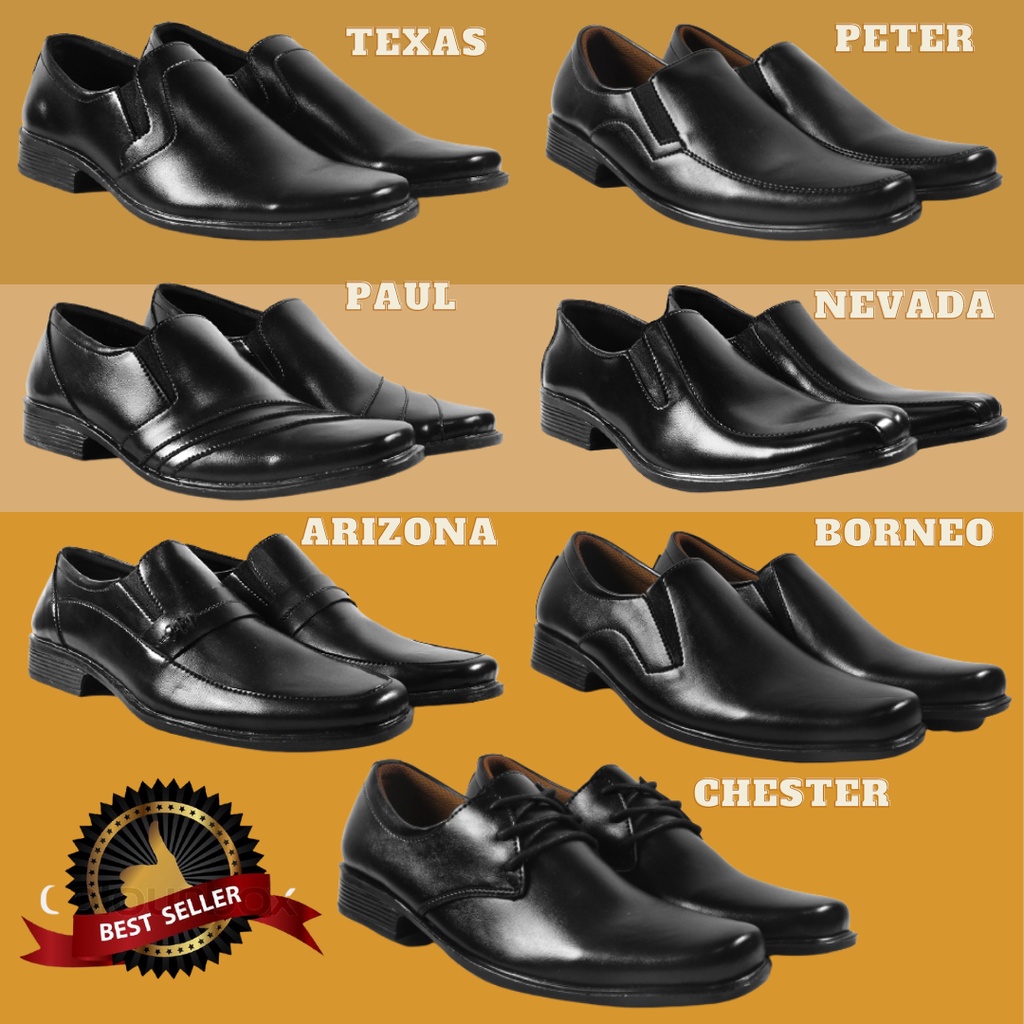 Jual Sepatu Pantofel Pria Pantofel Hitam Sepatu Pantofel kerja | Shopee ...