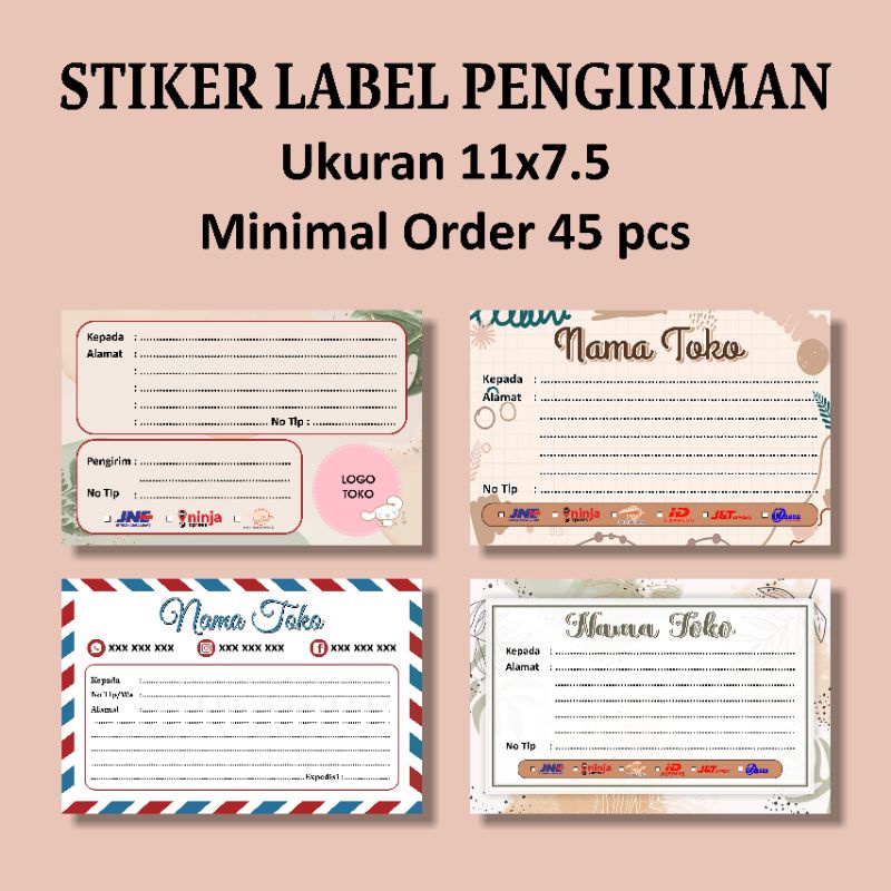 Jual STIKER CUSTOM ALAMAT | STIKER LABEL PENGIRIMAN | FREE DESIGN ...