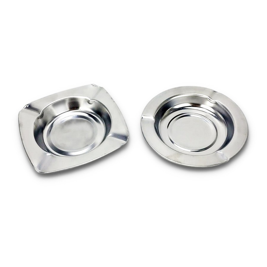 Jual Asbak Stainless Bulat Kotak Besi Tebal 12 cm | Shopee Indonesia