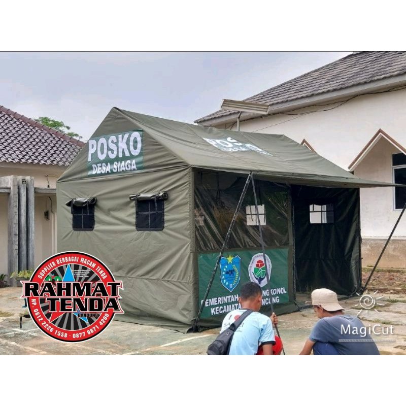 Jual Tenda Posko Siaga Komando bencana Darurat UK 3M x 4M | Shopee ...