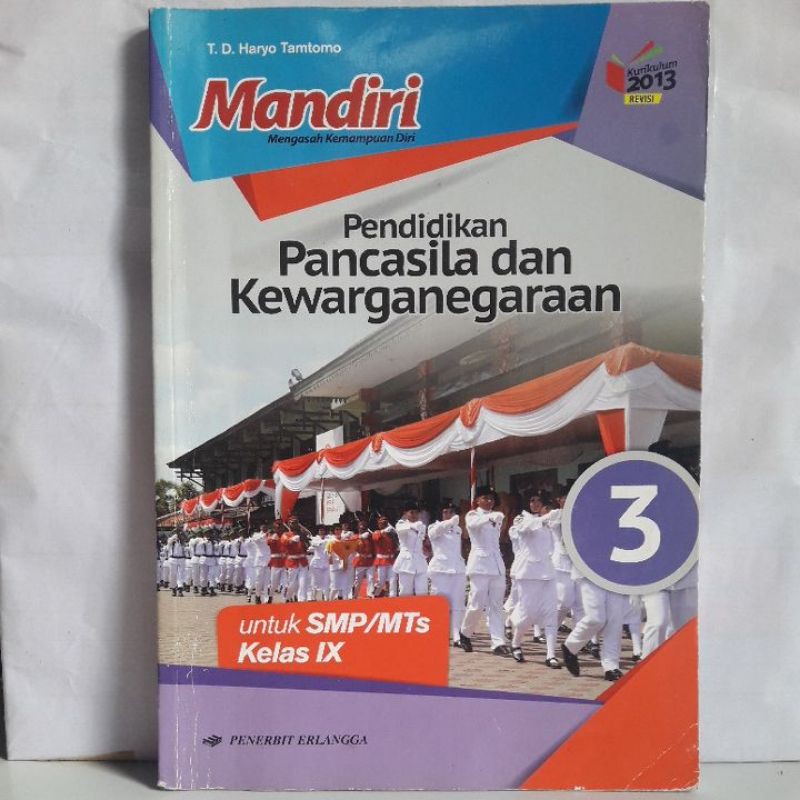 Jual BUKU ORI MANDIRI PENDIDIKAN PANCASILA DAN KEWARGANEGARAAN UNTUK SMP/MTS KELAS IX | Shopee ...