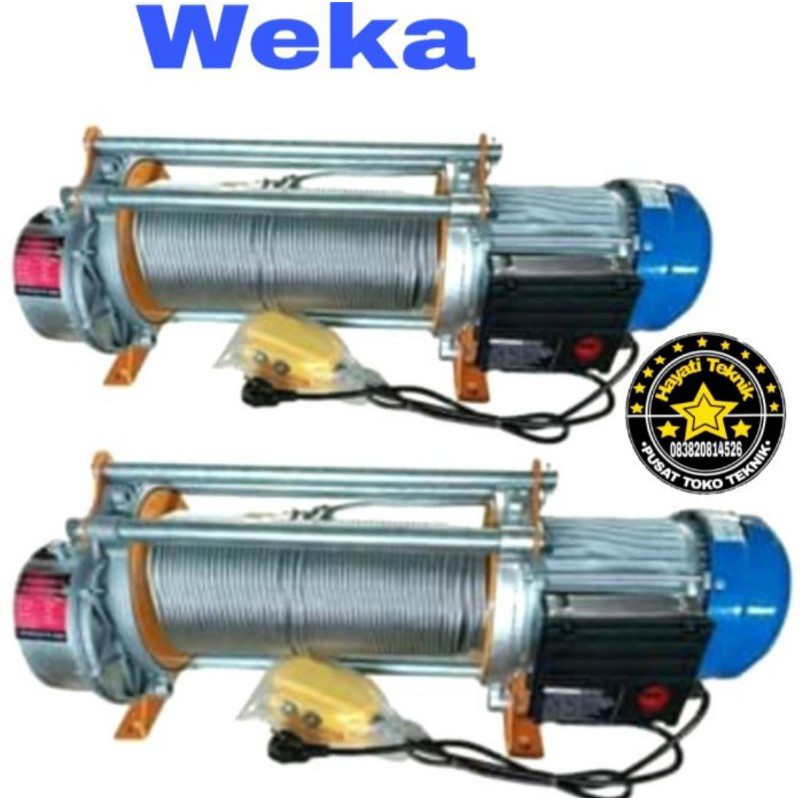 Jual Electric Hoist Winch WEKA 1500 Kg x 50 Meter 3 Phase Katrol listrik | Shopee Indonesia