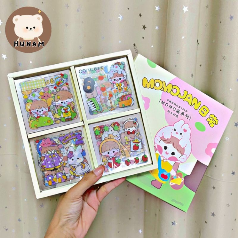 Jual HUNAM Stiker Lucu Aesthetic Tema Kartun Bobo/Momojan Holiday Anti ...