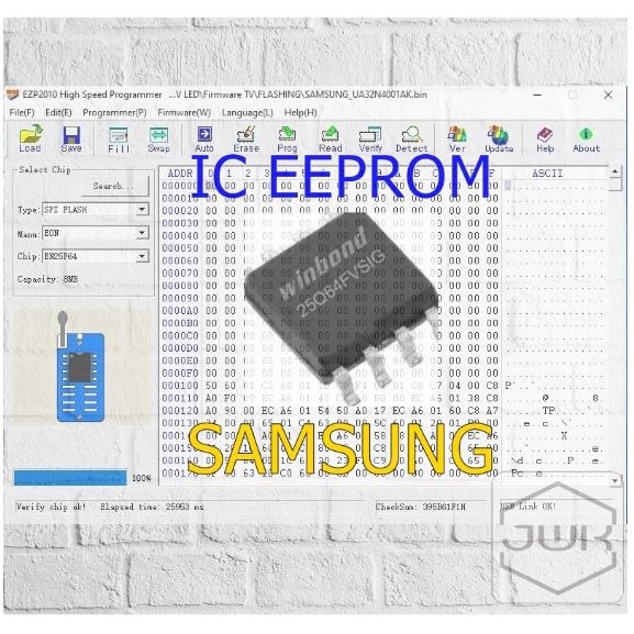 Jual IC Eeprom Samsung UA40J5250DKPXD plus Firmware dan Siap Pakai | Shopee Indonesia