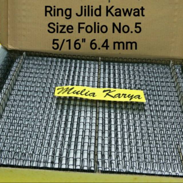 Jual Spiral Kawat Jilid F4 Folio no 5 ukuran 5/16' 6.4mm | Shopee Indonesia