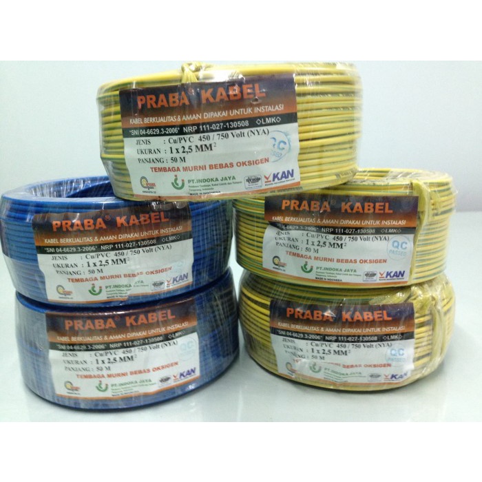 Jual Kabel Roll - Kabel Listrik Nya 1 X 2.5Mm Praba Tunggal Roll (100M ) | Shopee Indonesia