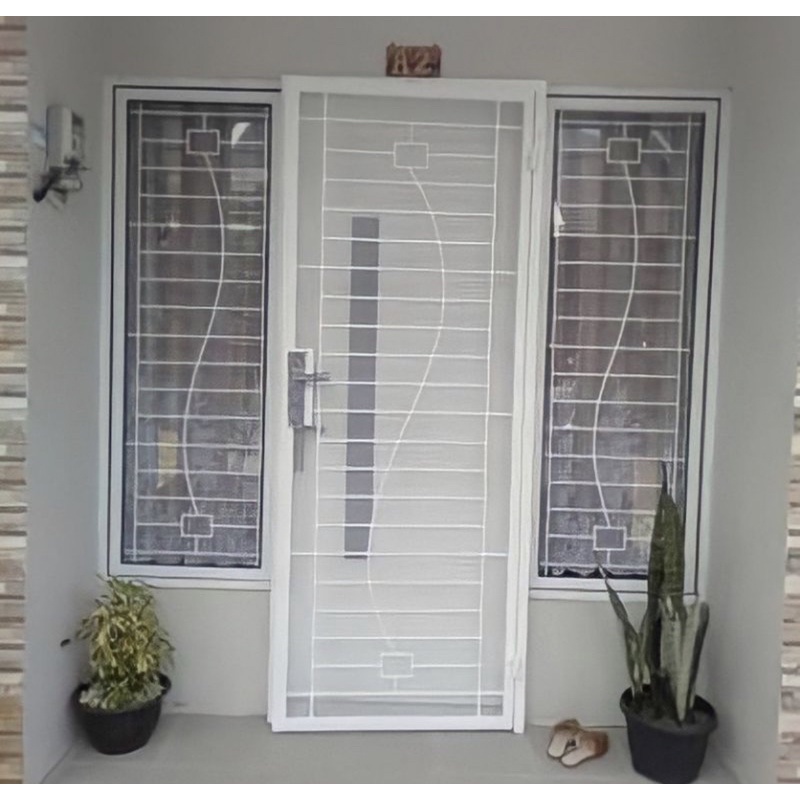 Jual pintu double kasa nyamuk pintu besi double kasa nyamuk minimalis ...