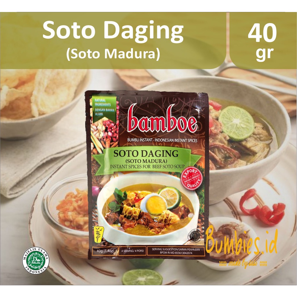 Jual Bumbu Bamboe Soto Daging | Soto Madura | Spice Mix for Turmeric ...