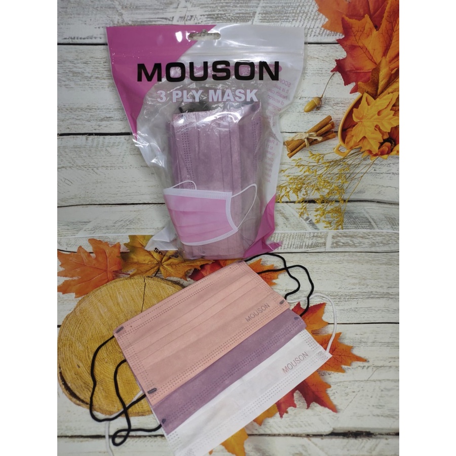 Jual MASKER 3PLY MOUSON COLOUR PREMIUM MASK - 1 PACK 50 PCS | Shopee ...