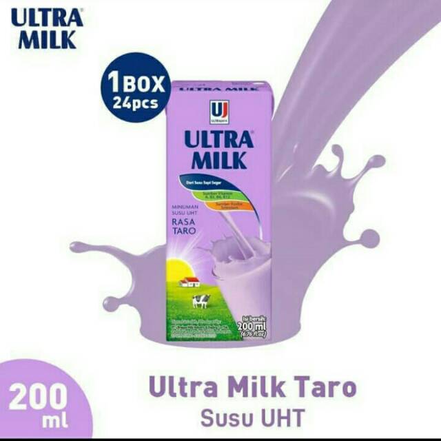Jual Susu ultra rasa taro 200ml isi 24 pcs | Shopee Indonesia