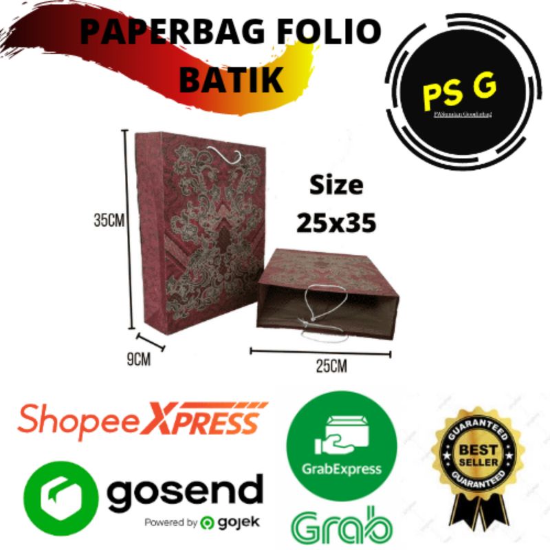 Jual Paperbag Folio 25x35 Batik/Motif isi 12tas (Lusin) | Shopee Indonesia