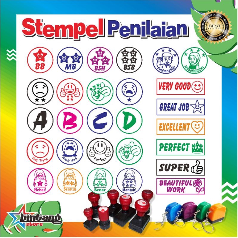 Jual STEMPEL PENILAIAN TK, PAUD, REWARD, STEMPEL BINTANG, STEMPEL ...
