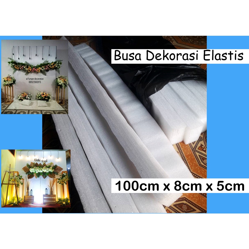 Jual Busa elastis kotak 1 meter putih / busa bunga / backdrop ...