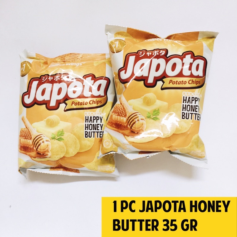 Jual 1 pc Japota Potato Chips Happy Honey Butter Calbee Wings 35gr 35 ...