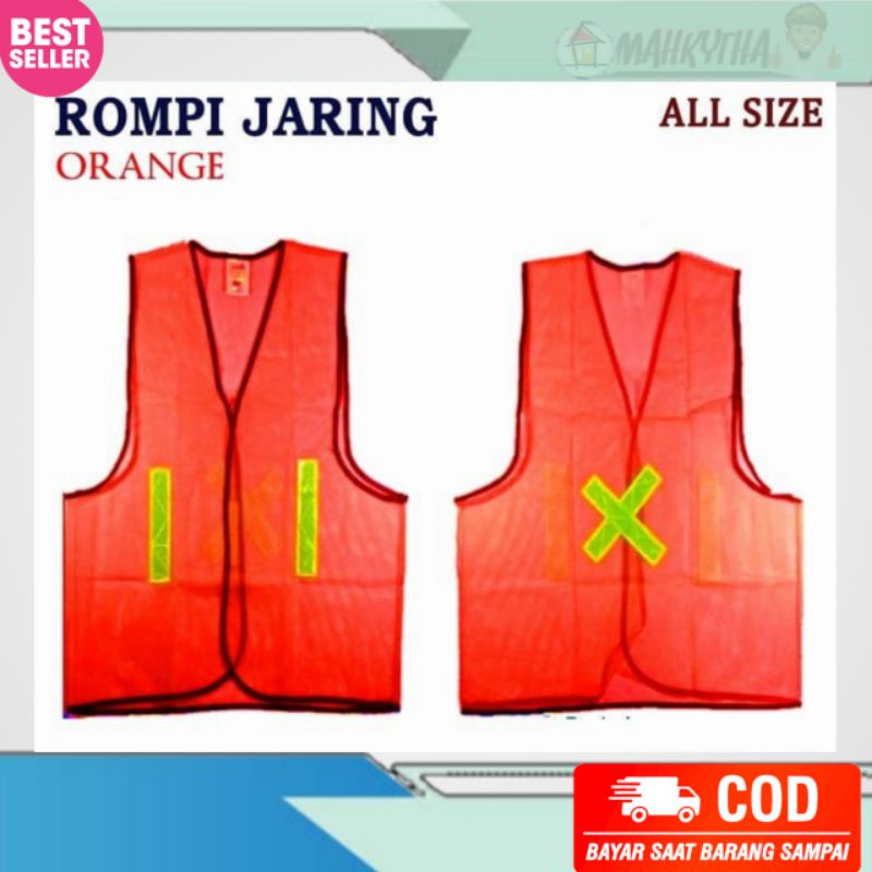 Jual ROMPI SAFETY JARING / ROMPI JARING ORANGE HIJAU PROYEK / ROMPI ...