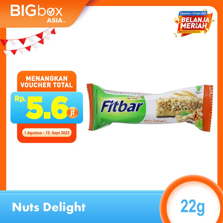 Jual Fitbar Multigrain Nuts Delight Bar - 22g (EXP: 01 OCT 2022 ...