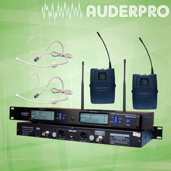 Jual MICROPHONE WIRELESS AUDERPRO AP-929WM-AA INFRALED FREKUENSI SWITCH ...