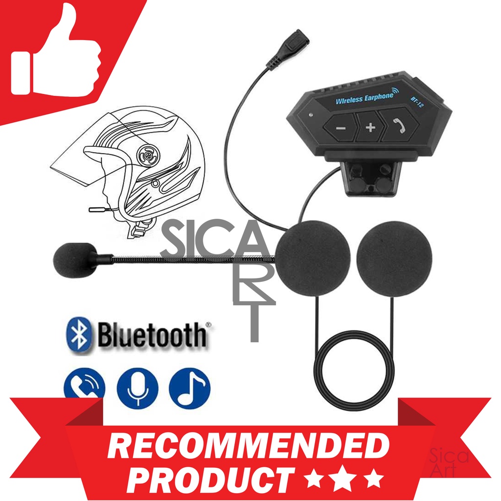 Jual Headset Bluetooth Untuk Helm Universal - Wireless Helmet Headset ...