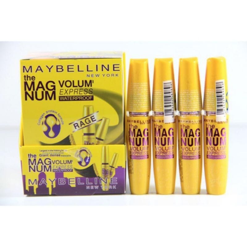 Jual [ PERBOX ) MASCARA MAY MAGNUM VOLUM ISI 12 PC WATERPROOF / MASCARA ...