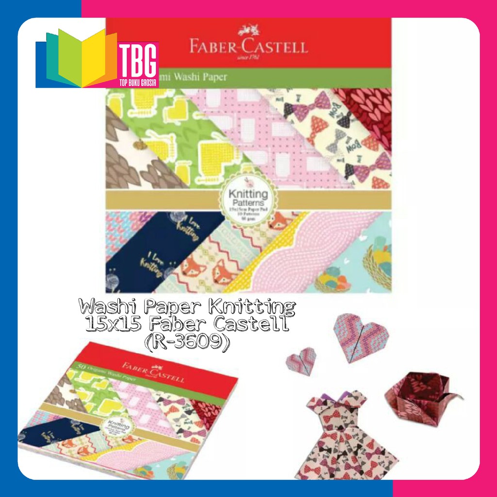 Jual 1 PACK ORIGAMI WASHI PAPER 15X15 FABER CASTELL/ KERTAS LIPAT ...