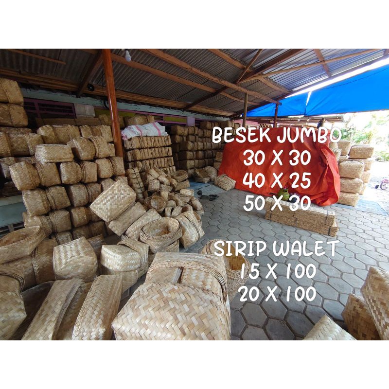 Jual Besek Jumbo 30X30 40X25 50X30 Besek Walet Sirip Walet | Shopee ...