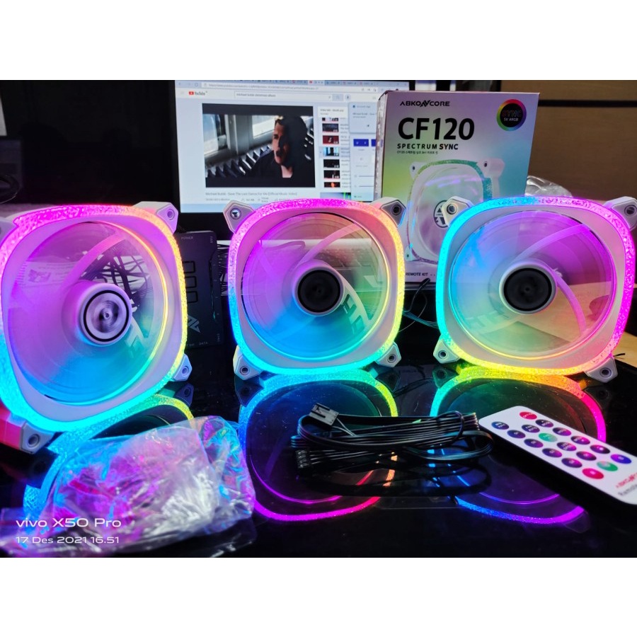 Jual FAN CASING ABKONCORE CF120 ARGB SPECTRUM SYNC 3in1 / 3pack | Shopee Indonesia