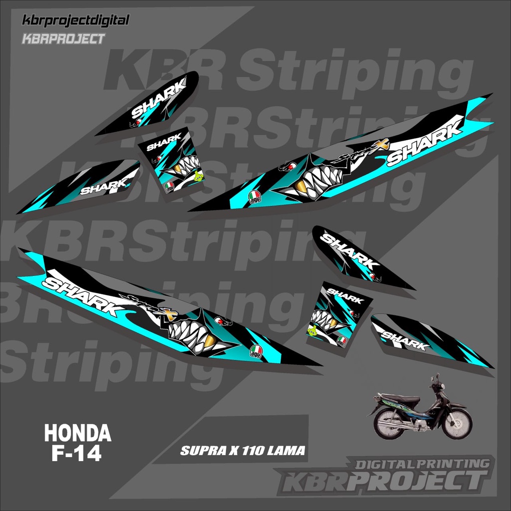Jual Stiker SUPRA striping SUPRA X 110 LAMA motor HONDA motor sticker ...