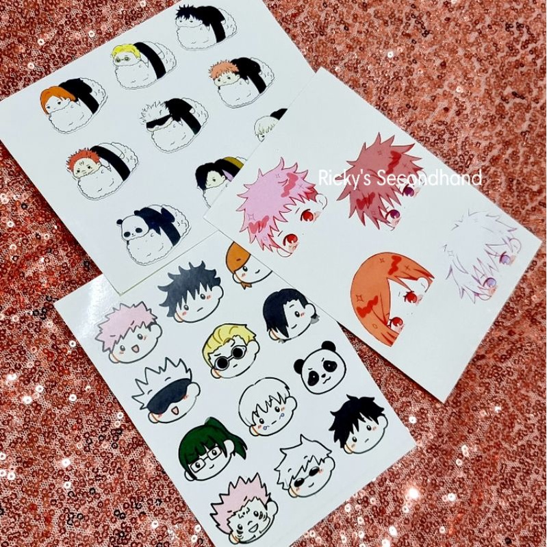 Jual Jujutsu Kaisen Sticker Sheet JJK Stiker anime | Shopee Indonesia