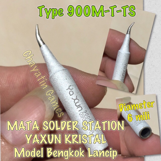 Jual Mata Solder Station Kristal ORI YAXUN 900M-T-TS Bengkok Lancip | Shopee Indonesia