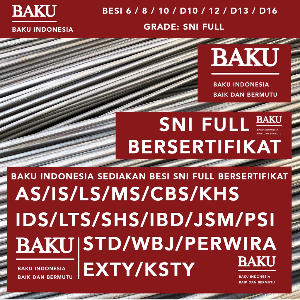 Jual Besi Polos Ulir SNI Full / Besi Full SNI | Shopee Indonesia