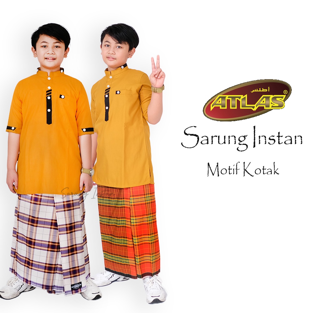 Jual Sarung Anak Instan Model Rok Motif KOTAK | Shopee Indonesia
