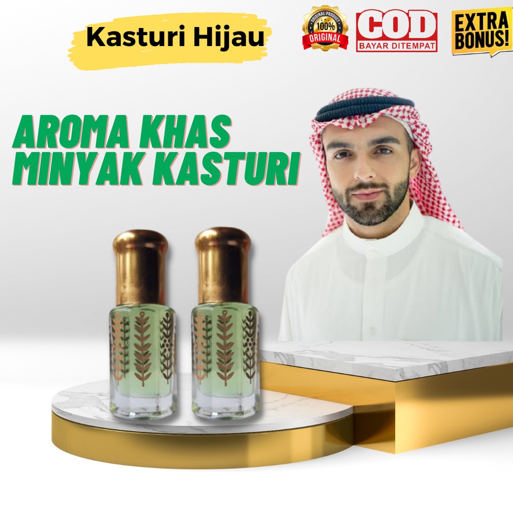 Jual Minyak Kasturi Asli Hijau Parfum Pria Wanita Tahan Lama Minyak Wangi Non Alkohol Parfum ...