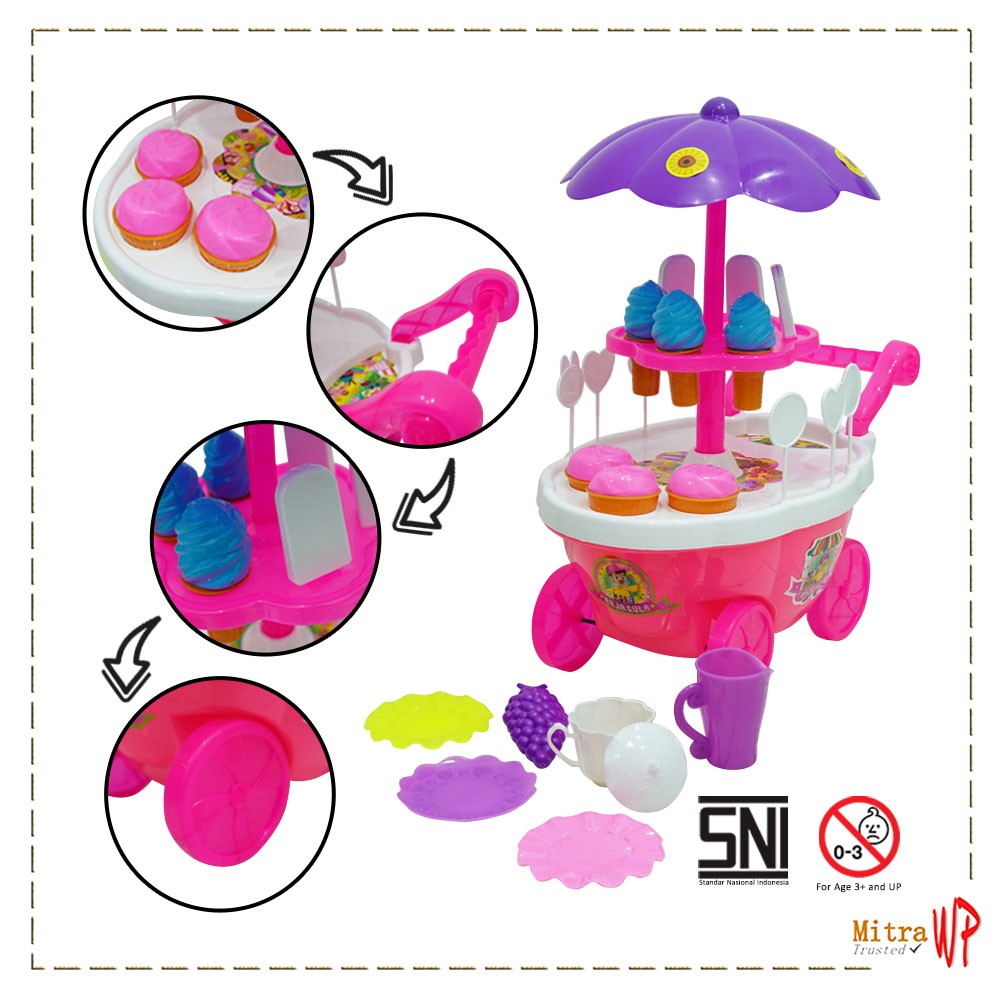 Jual mainan ICE CREAM CART PLAYSET, SWEET SHOP CANDY CAR , SI RAJA GULA ...