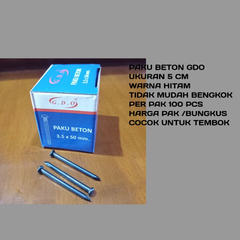 Jual Paku beton hitam GDO 5 CM / 50 MM | Shopee Indonesia