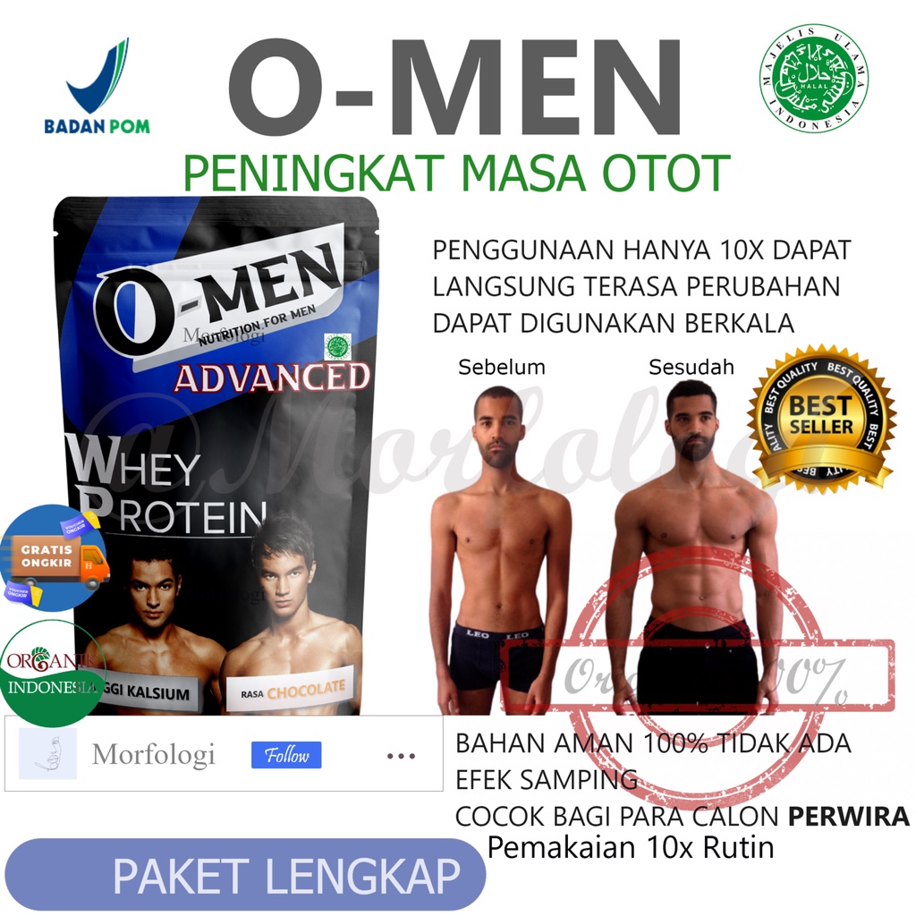 Jual (PAKET LENGKAP ) O-MEN Obat Suplemen Vitamin Protein Tinggi ...