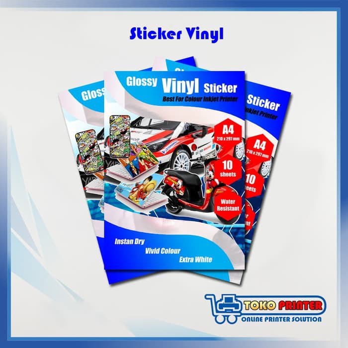Jual TERBARU - KERTAS STICKER VINYL A4 INKJET / STIKER VINIL / VYNIL ...