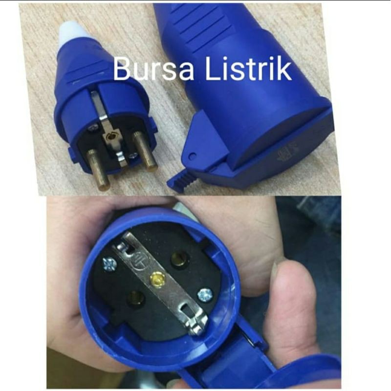 Jual Socket Mobile 2 Pole & Plug Industri sepasang soket+steker 2 kaki ...