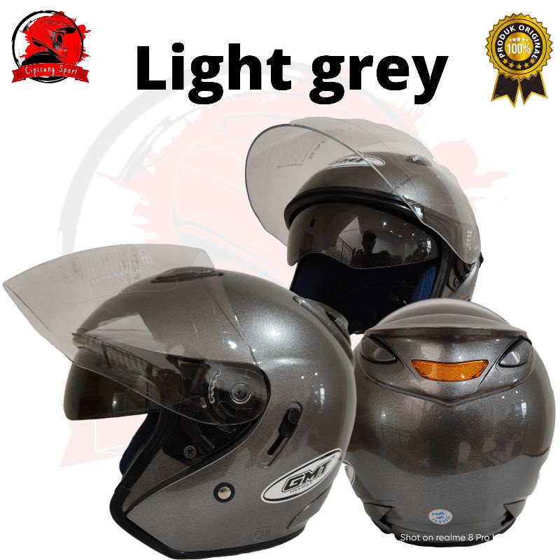 Jual Helm Sepeda Motor Half Face Double Visor GMT Original/Helm Pria ...