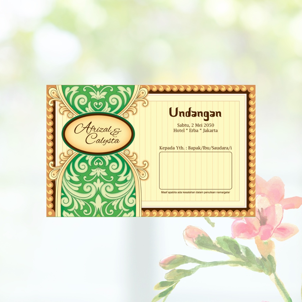 Jual Blangko Undangan Kosong Pernikahan Erba BLANKO UNDANGAN MURAH ...
