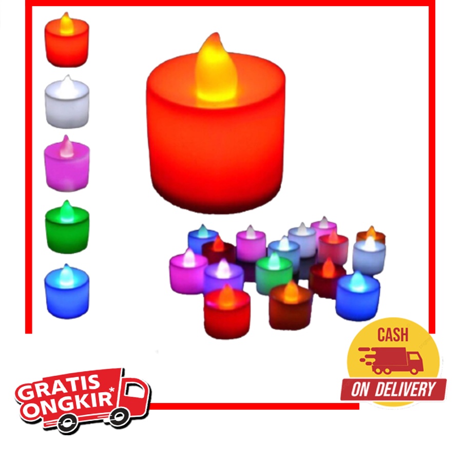 Jual Lampu Natal Model Lilin Kecil LED Elektrik Mini Warna Pink Merah ...