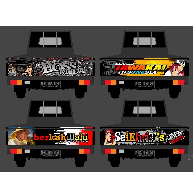 Jual Stiker decal pintu belakang pick up grandmax l300 new carry mega ...