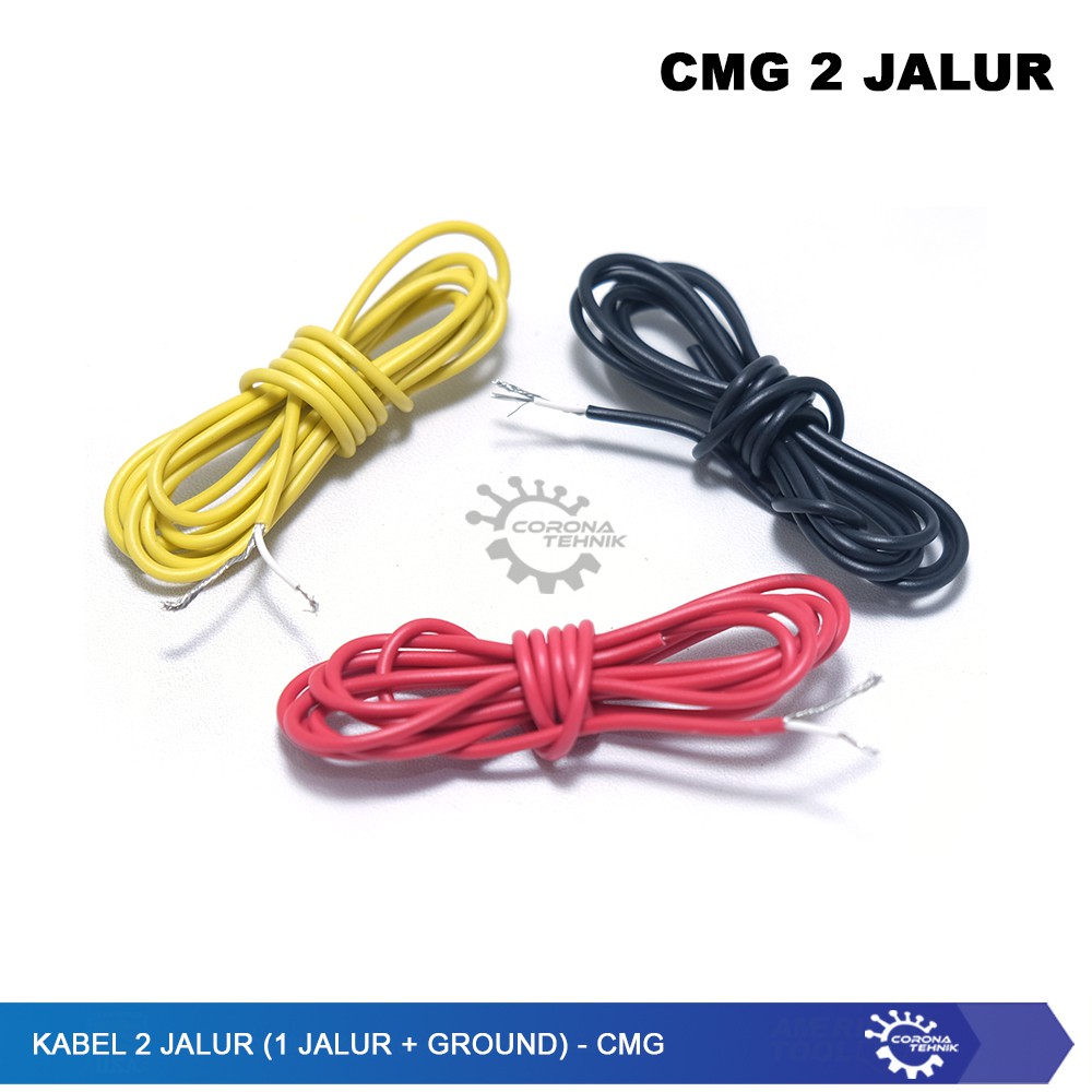Jual Kabel 2 Jalur (1 Jalur + Ground) CMG - Ecer 1 Meter | Shopee Indonesia