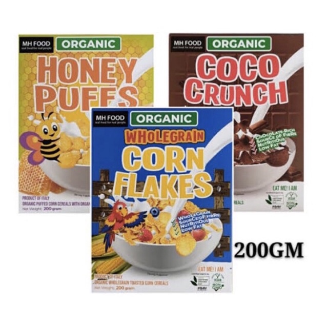 Jual MH Food Organic Honey Puffs / Coco Crunch / Corn Flakes 200g ...