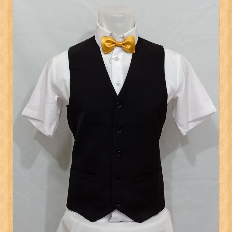 Jual Rompi Vest Jas Pria Formal Hitam Slimfit Pakai Furing Untuk Kerja ...