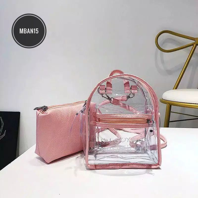 Jual TAS RANSEL TRANSPARAN GOYAVE~TAS GOYAVE~BACKPACK FASHION WANITA ...