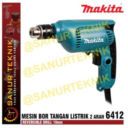 Jual Mesin Bor Tangan Besi Kayu 10mm / 10 mm Drill Driver MAKITA 6412 | Shopee Indonesia