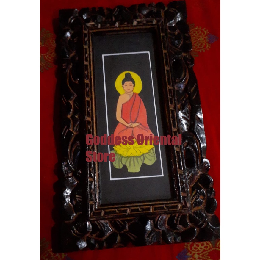 Jual Full Ukir Lukisan Handcrafted Buddha Budha Saykyamuni berdiri ...